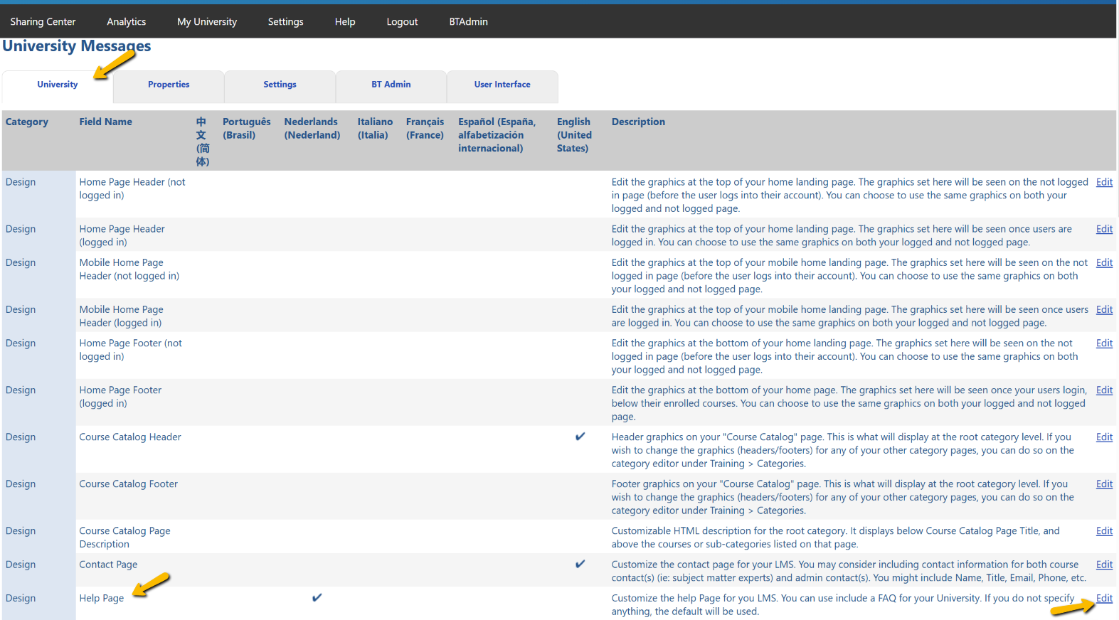 Update the Default University Help Page – BlueVolt Knowledge Base
