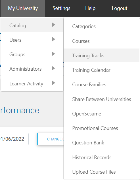 Change Course Order within an Existing Training Track – BlueVolt Knowledge Base