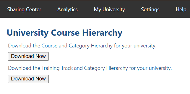 University Course Hierarchy Report – BlueVolt Knowledge Base