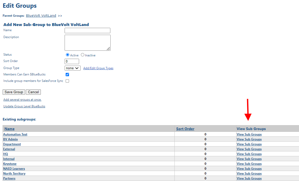 Create Group Hierarchies – BlueVolt Knowledge Base
